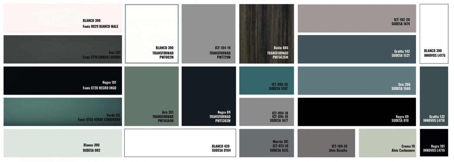 Tendencias en colores de tableros de melamina, colores Mate - Protecnic